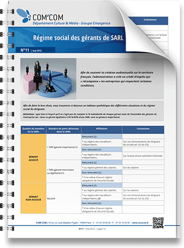 Gérant de SARL : Quel régime social ? | Com'com